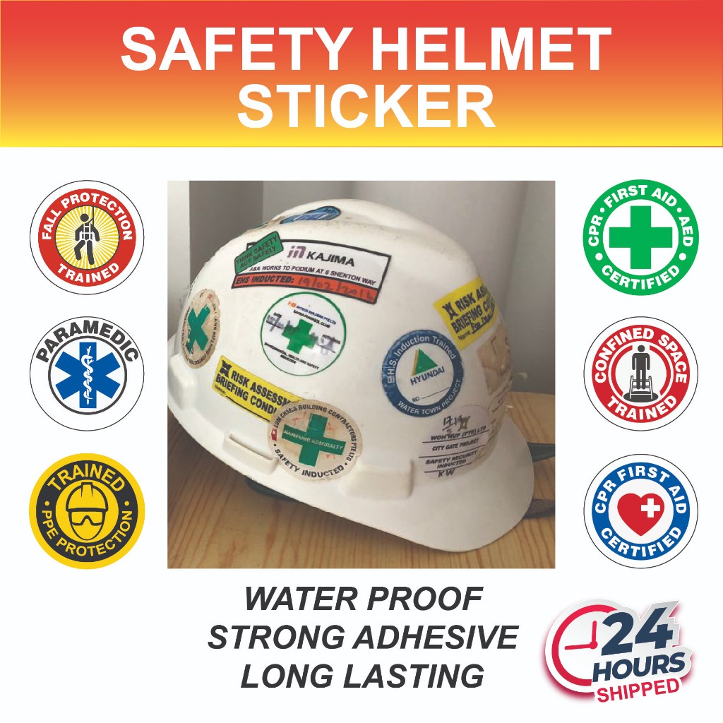 Safety Helmet Sticker for Construction Site | Shopee Singapore