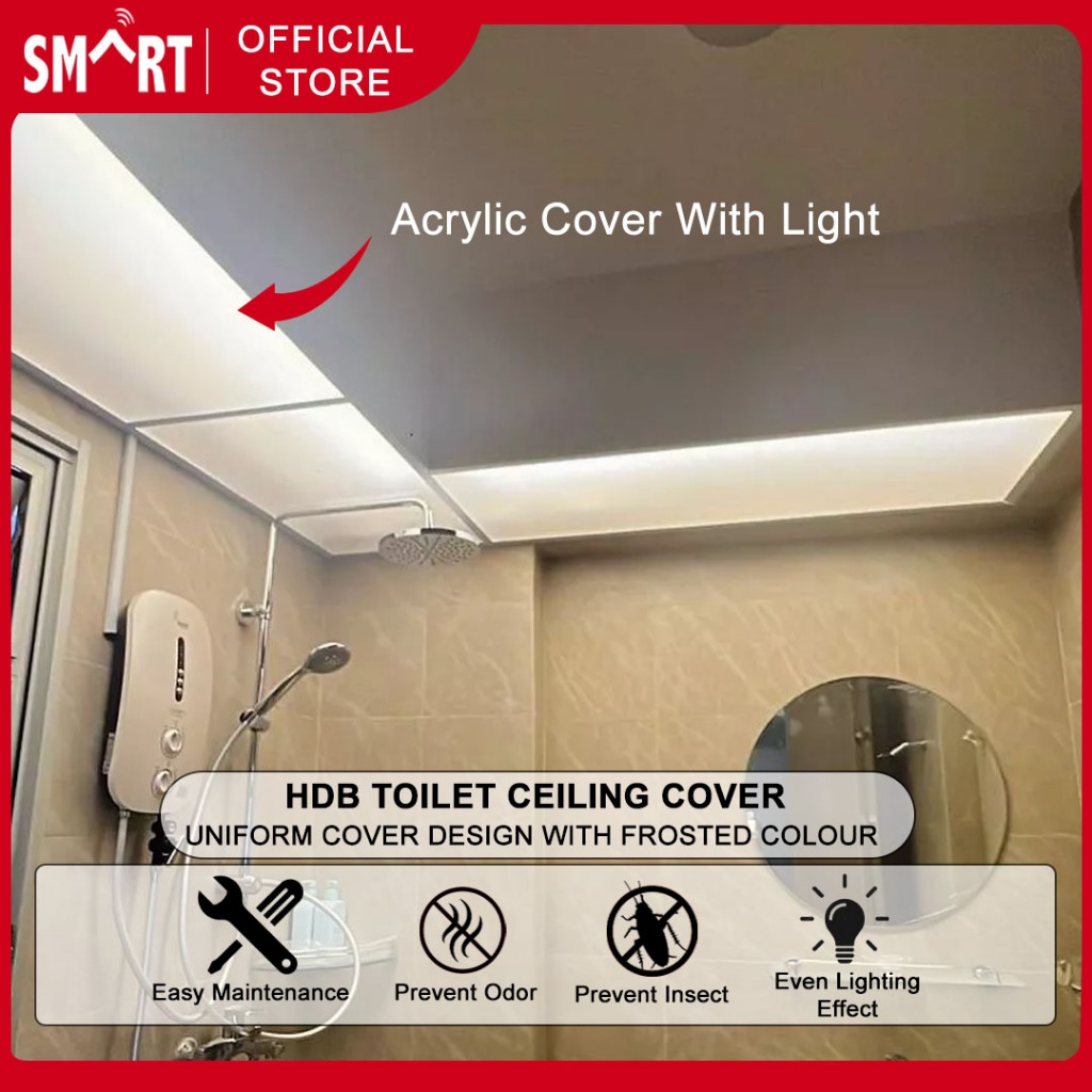 HDB Toilet Acrylic Cover Installation / Toilet Box Up Cover / Acrylic ...