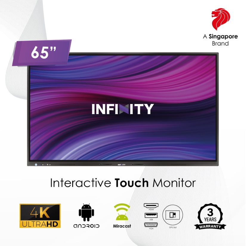 InfinityPro X Series Interactive Display 65" Writable Screen Finger ...