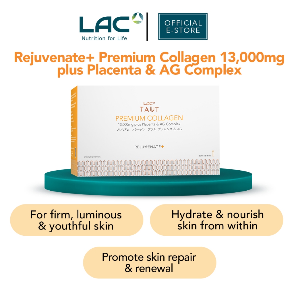 [LAC TAUT] Rejuvenate+ Premium Collagen 13,000mg Plus Placenta & AG ...