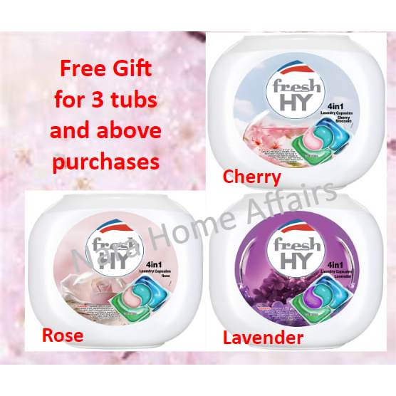 [Ready Stock] 4-in-1 Seika Fresh HY Capsules Laundry Detergent Capsules ...