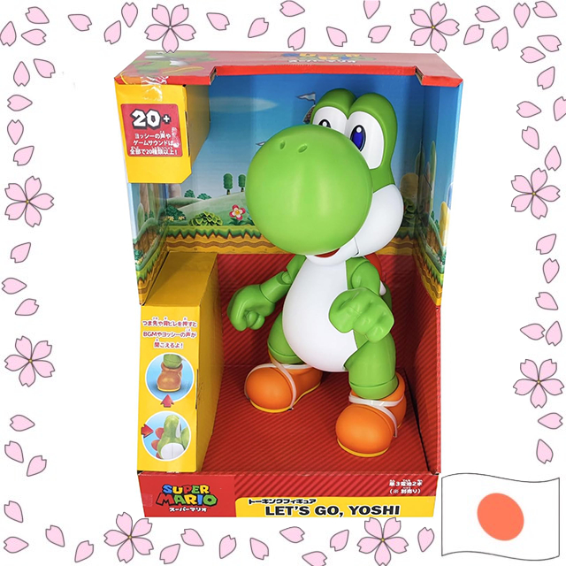 SUPER MARIO Talking Figure LET'S GO, YOSHI W19 x H30 x D17.2cm Sanei ...