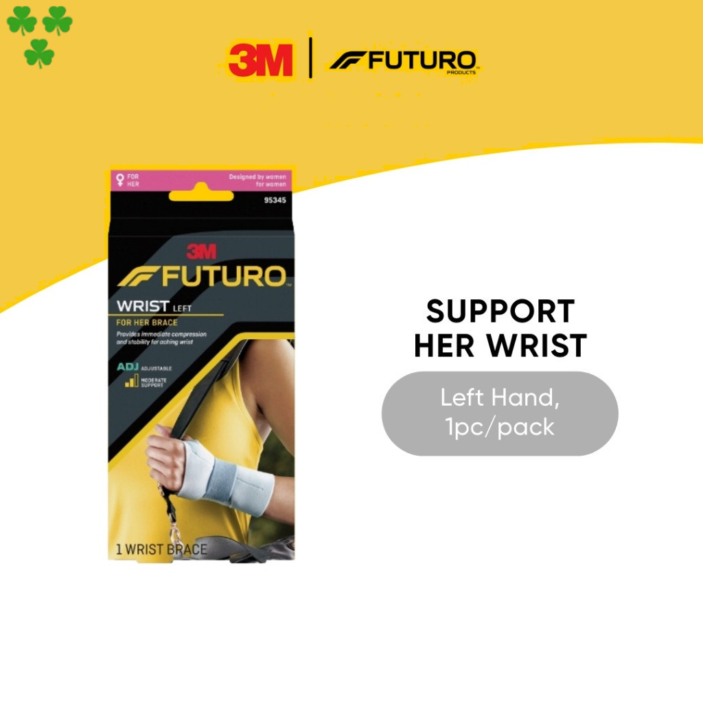 3M™ Futuro™ For Her Wrist Brace, Left Hand, 95345EN, Moderate Support ...