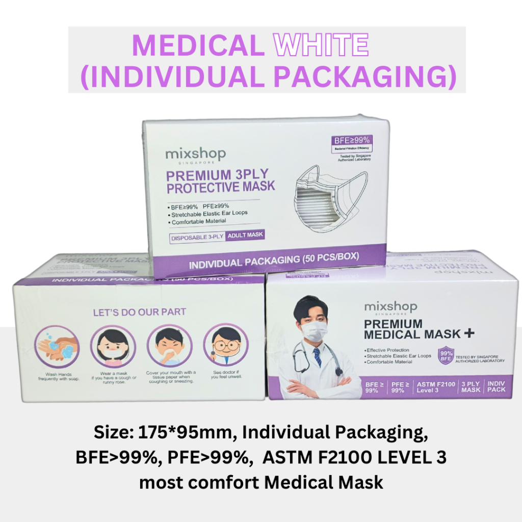 mixshop 3PLY disposable Medical mask & face mask for Adults and Kids ...