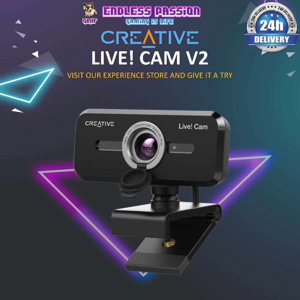Creative Live! Cam Sync 1080p V2 Full HD Wide-Angle USB Webcam | Shopee ...
