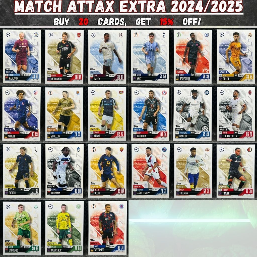 Topps Match Attax Extra 2024/25: Away Kit | Shopee Singapore