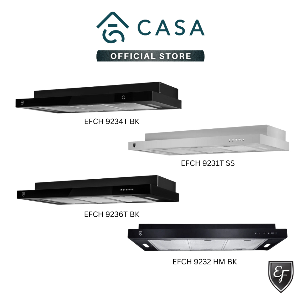 EF 90cm Semi-Integrated Cooker Hood | EFCH 9231T SS | EFCH 9232 HM SS ...