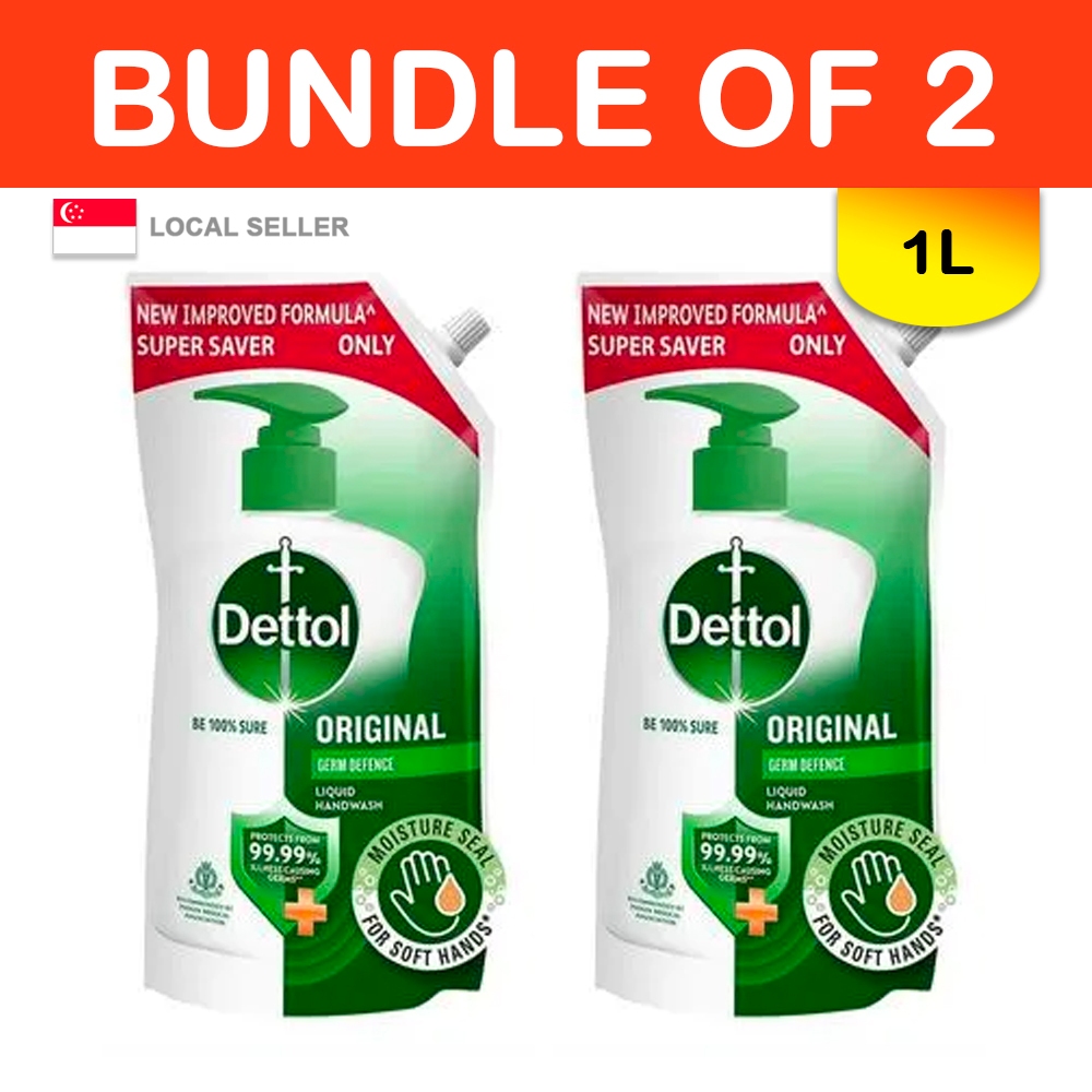 [Bundle of 2] Dettol Original Liqid Handwash Refill 1, Antiseptic ...