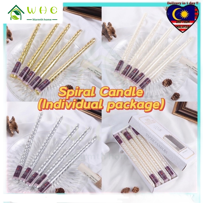 【Fast delivery】Spiral Candle Long Candle Romantic Candle Candlelight ...