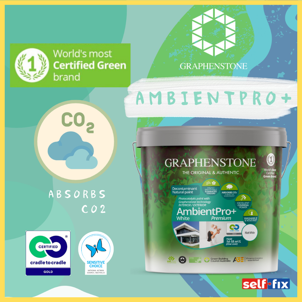 Graphenstone Ambient Pro+ Photo-catalytic Air-purifying VOC Free Absorb ...
