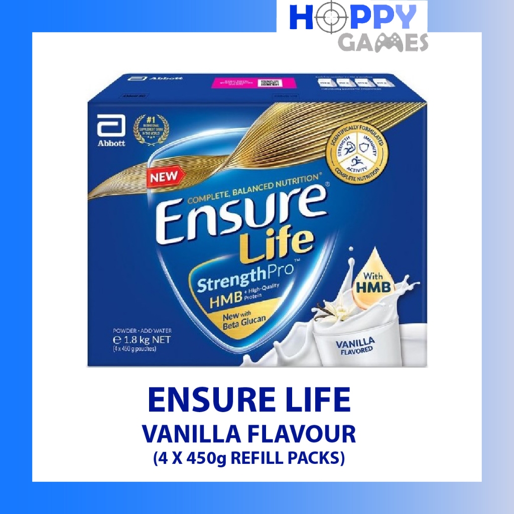 *REFILL BUNDLE* Ensure Life with HMB Adult Nutrition Value Pack - Vanilla Refill Pack 1.8kg 450g ...
