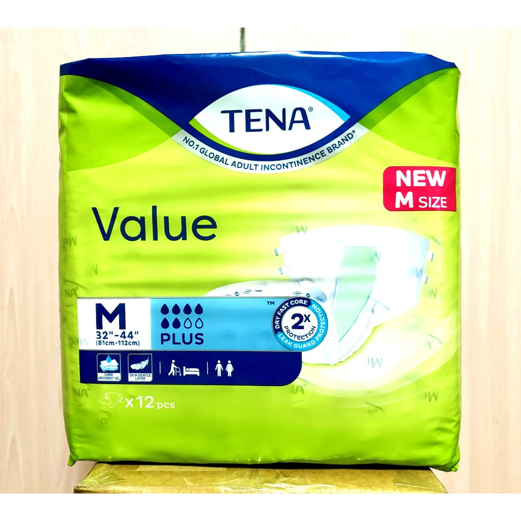 NEW STOCKS 1 Carton 8 Packs & 1 Pk 12pcs Expiry Jan 2027 (2X Absorbency) NEW TENA Value (M) Tape ...