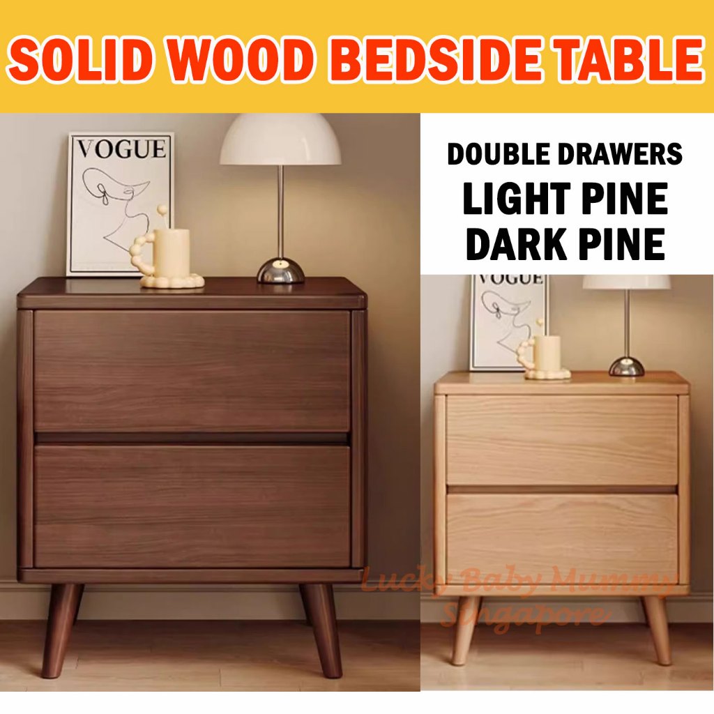Stylish Bedside Cabinet with Drawers Legs Side Storage Table Bedroom ...