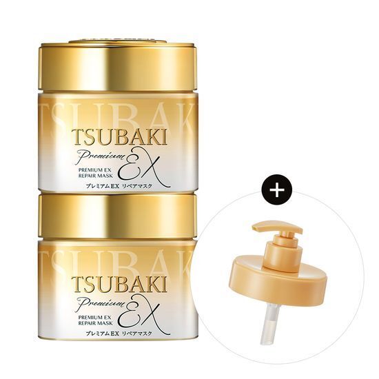 【Tsubaki】 Premium Ex Repair Mask Hair Mask 180g + 180g + Pump Special Set | Shopee Singapore