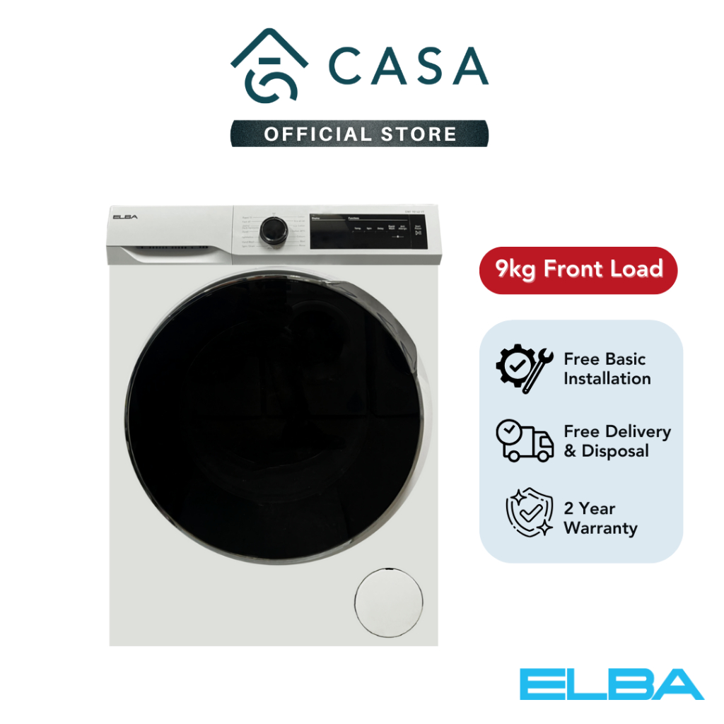 ELBA 9kg Front Load Washing Machine | Made In Europe | EWF 90140 VT ...