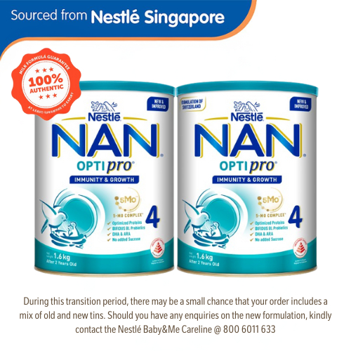 [Bundle of 2] Nestle NAN Optipro Stage 4 Growing Up Milk Formula 1.6kg ...