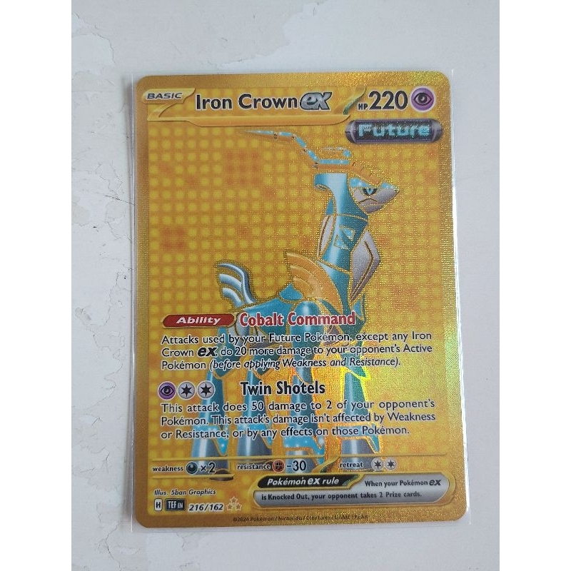 Pokemon iron crown ex gold secret rare temporal forces card | Shopee ...