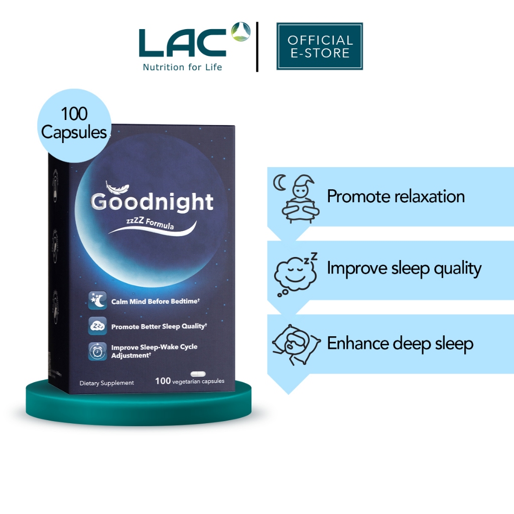 [LAC SLEEP] Goodnight - zzZZ Formula (100 vegetarian capsules) | Shopee ...