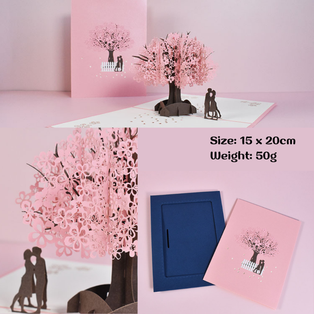 [SG Ready Stock] Anniversary Valentine's Day Card 3D Pop-up I Love You ...