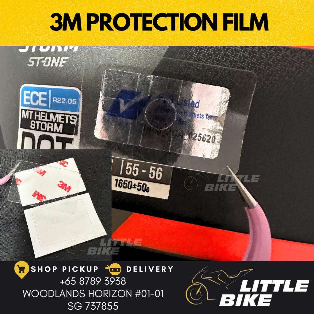 SG SELLER 🏍️ 3M Transparent sticker / motorcycle helmet PSB protection ...