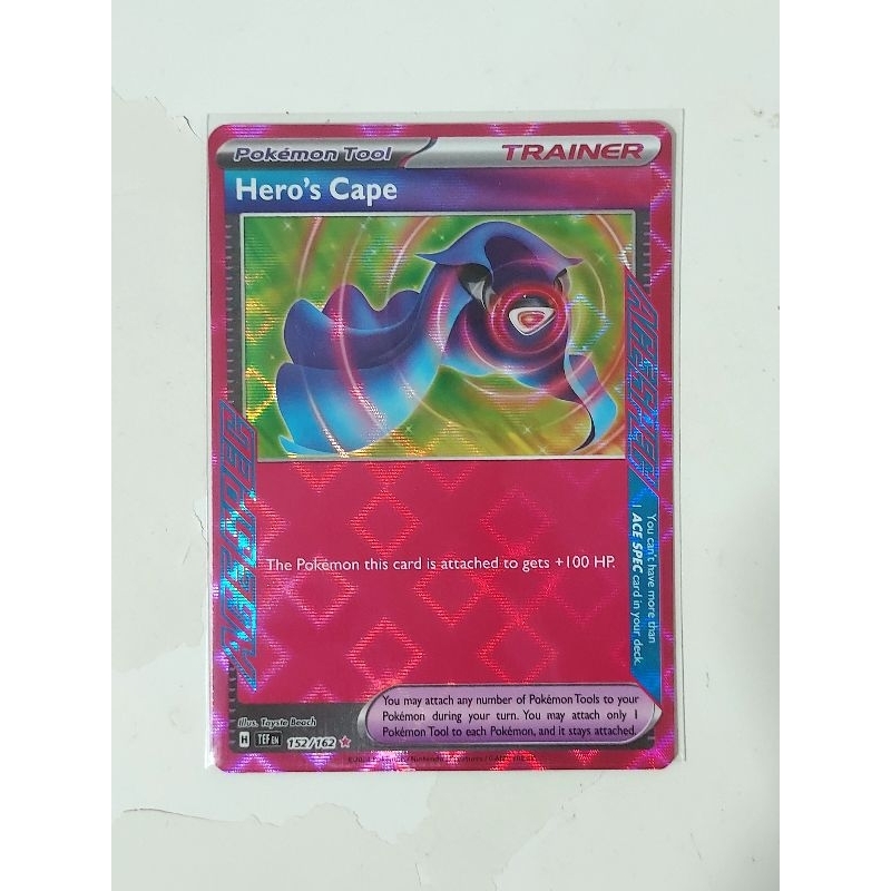 Pokemon ace spec hero cape trainer item temporal forces card | Shopee ...