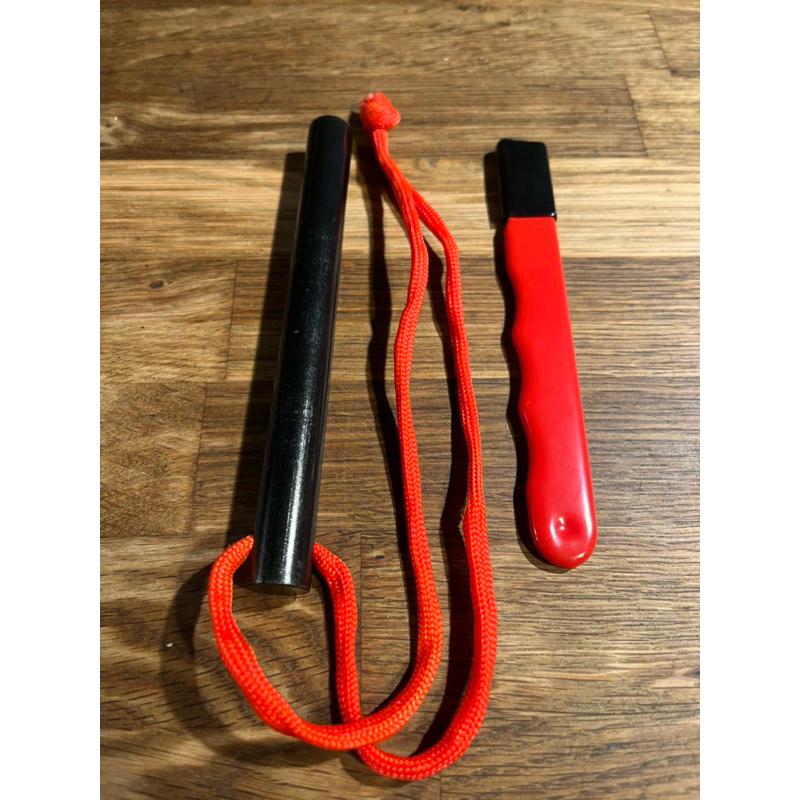 Bushcraft Ferro Rod with Red Handle Carbide Scraper .Bushcraft ...