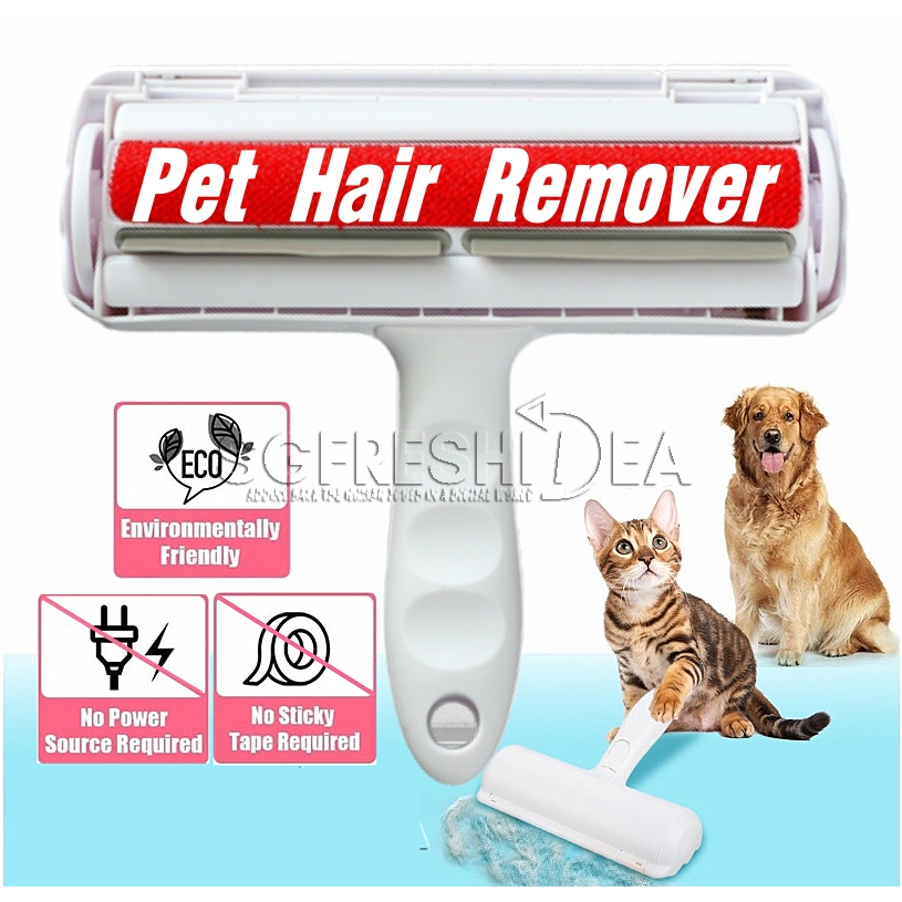 (10.10 SALE) Pet Hair Remover Lint Roller Dog Cat Fur Removal Washable ...