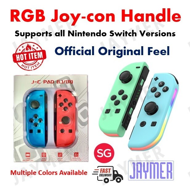 [SG STOCK] RGB Joy Con Colorful Joycon Gaming Handheld Controller L/R ...