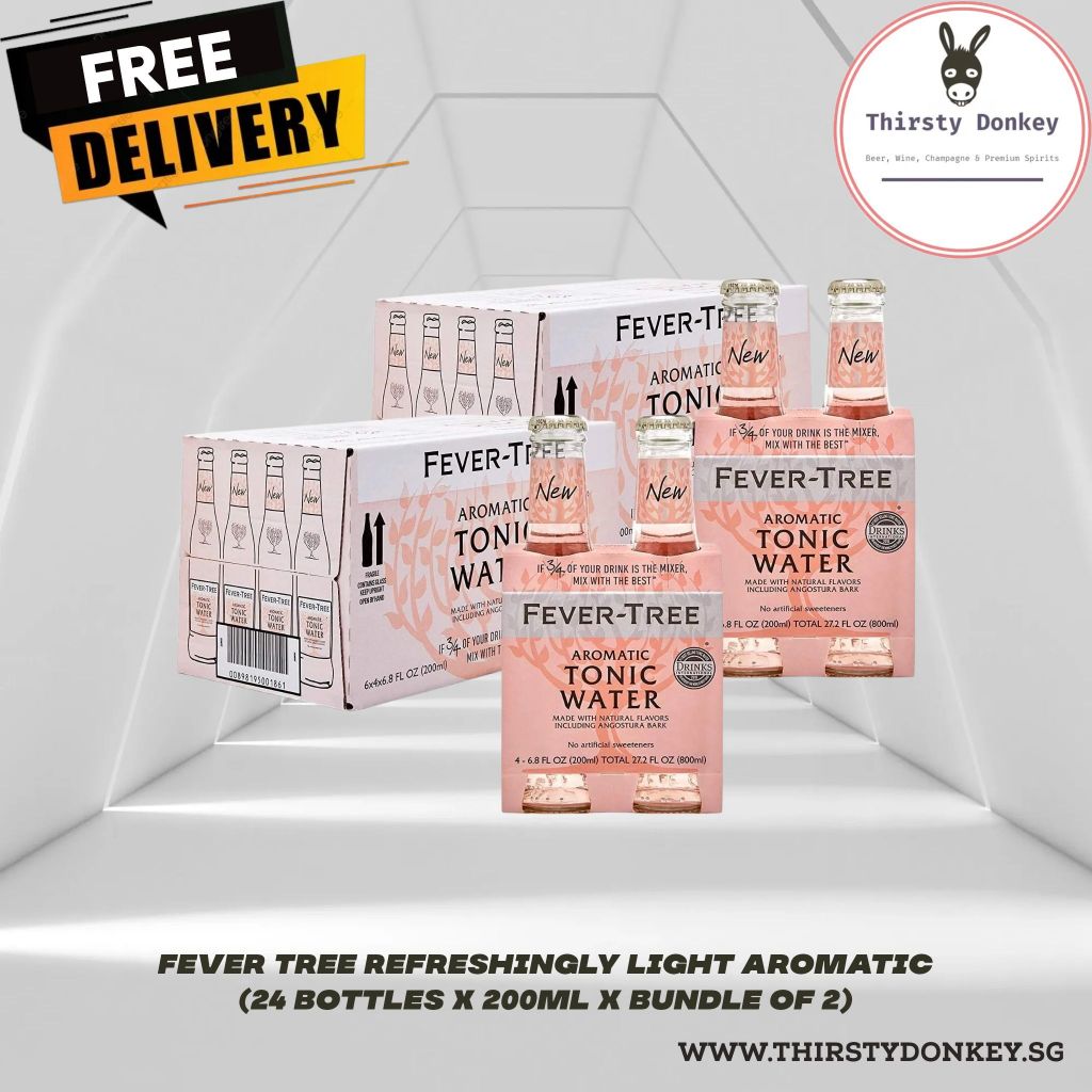 Fever Tree Refreshingly Light Aromatic Tonic Water - 200ml x 24 bottles ...