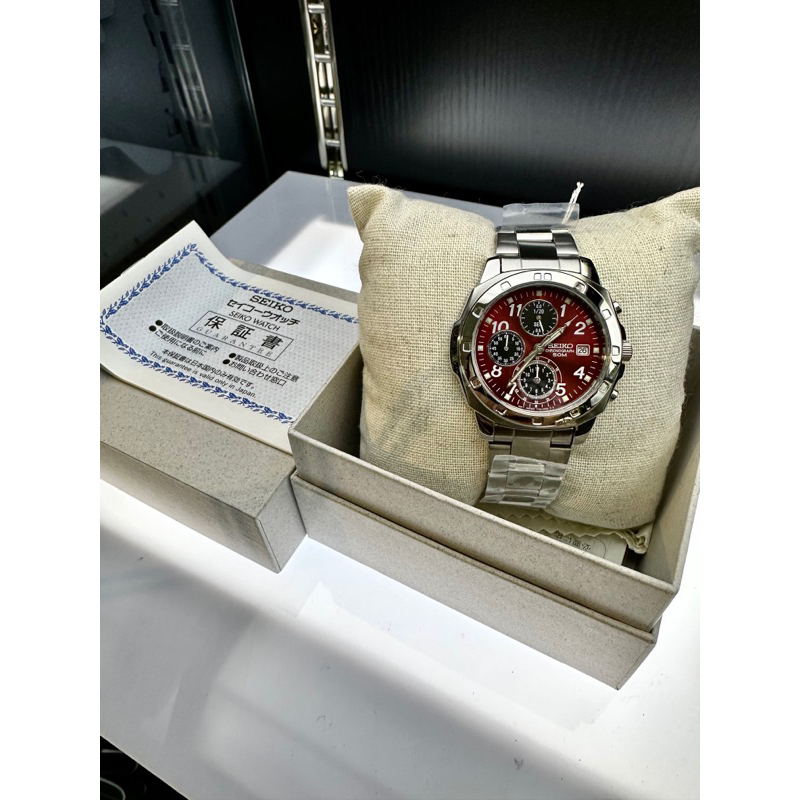 Seiko Watch Red Chronograph (Made in Japan) | Shopee Singapore