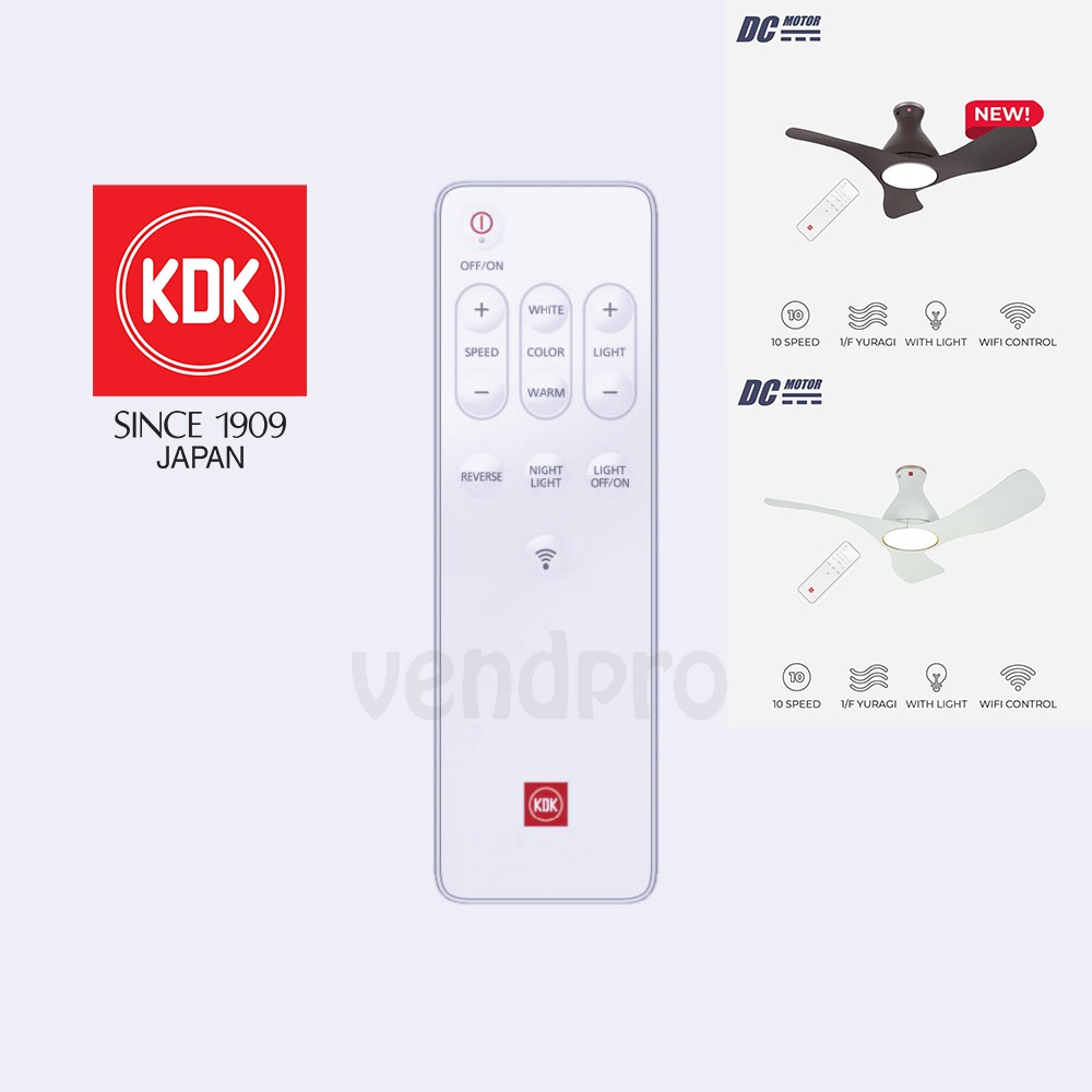 KDK Celling Fan Remote Control for F40GP, E48GP, K15UC, K12UC | Shopee ...