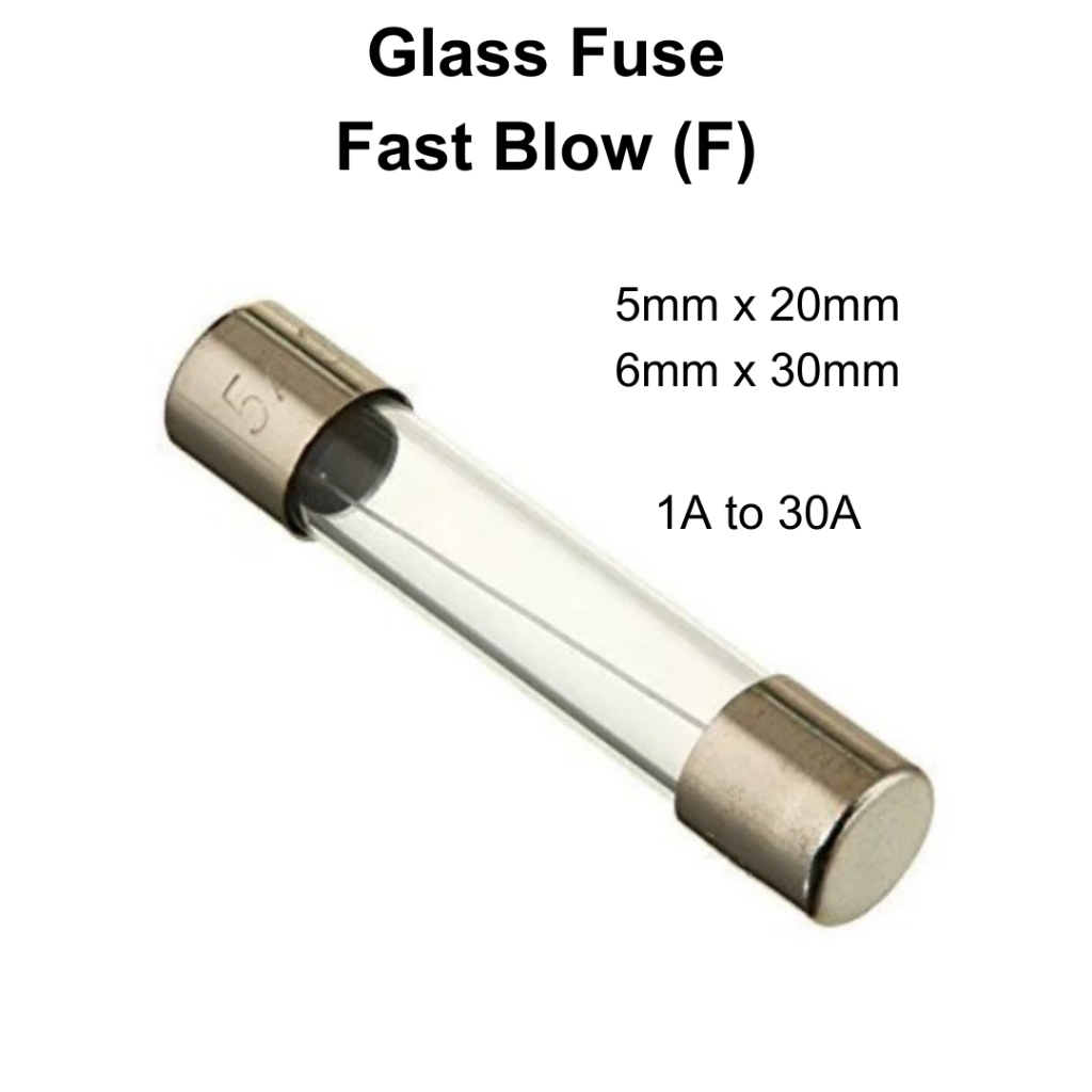 (20pcs) 6x30 5x20 - Glass Fuse Fast Blow 250V 1A 2A 3A 5A 6A 8A 10A 12A 15A 20A 30A 5mmx20mm ...