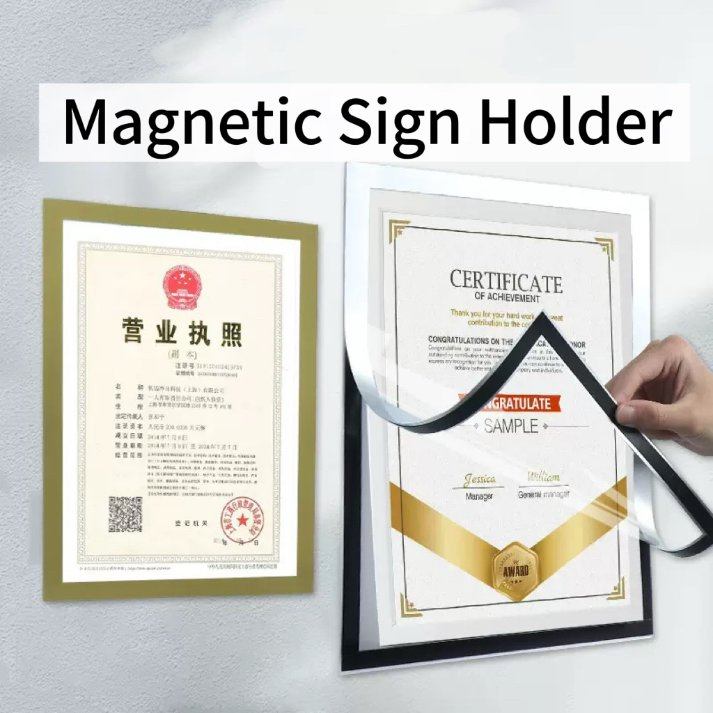 SG Stock A4 Magnetic Sign Holder Photo Award Frame Poster Display for ...
