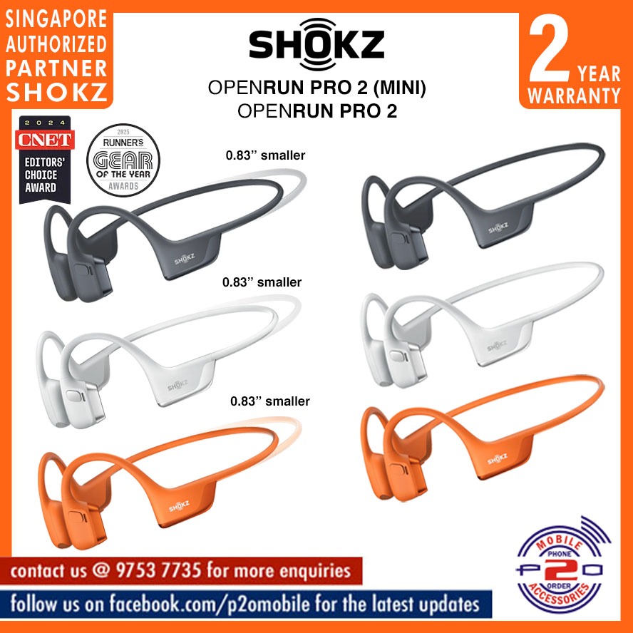 Shokz OpenRun Pro 2 MINI / OpenRun Pro 2 Open Ear Bone Conduction ...