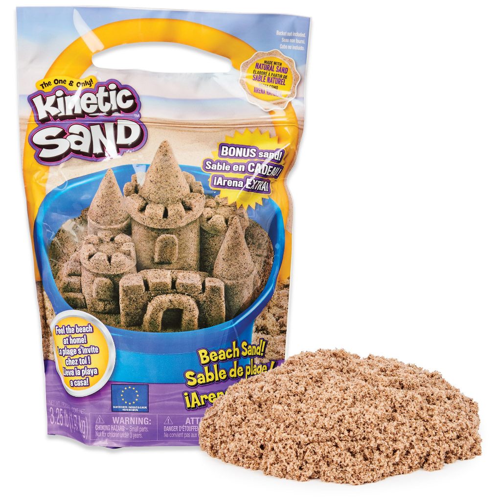 Kinetic Sand Beach Sand FREE Storage Box (3.25lbs/1.47kgs) | Shopee ...