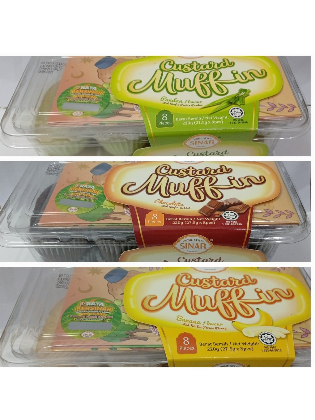 Sinar Custard Muffin 220g/PANDAN KUIH BAHULU 160g | Shopee Singapore