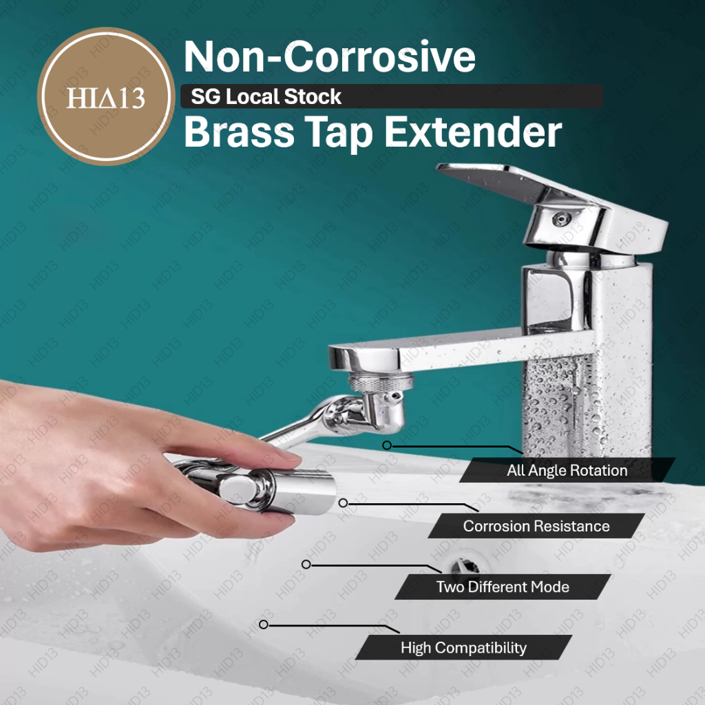 [SG STOCK] Brass Universal Tap Extender 1440° All Angle Turn 360 ...