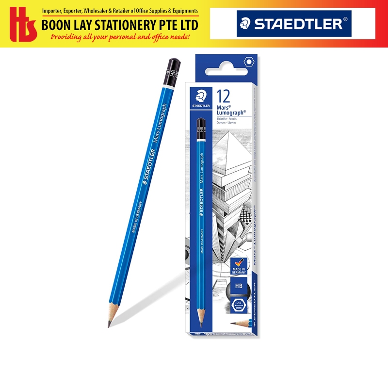 STAEDTLER 100 Mars Lumograph Pencil HB (12pcs per box) | Shopee Singapore