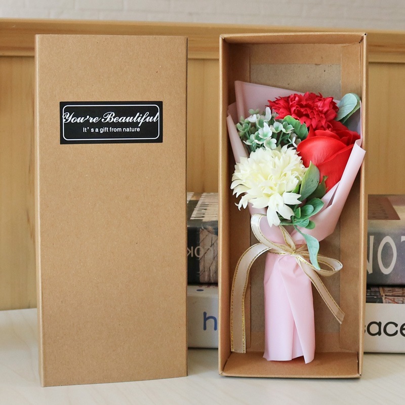 [SG]LOVE Delicate Flower Bouquet Gift Box with Soap and Artificial ...