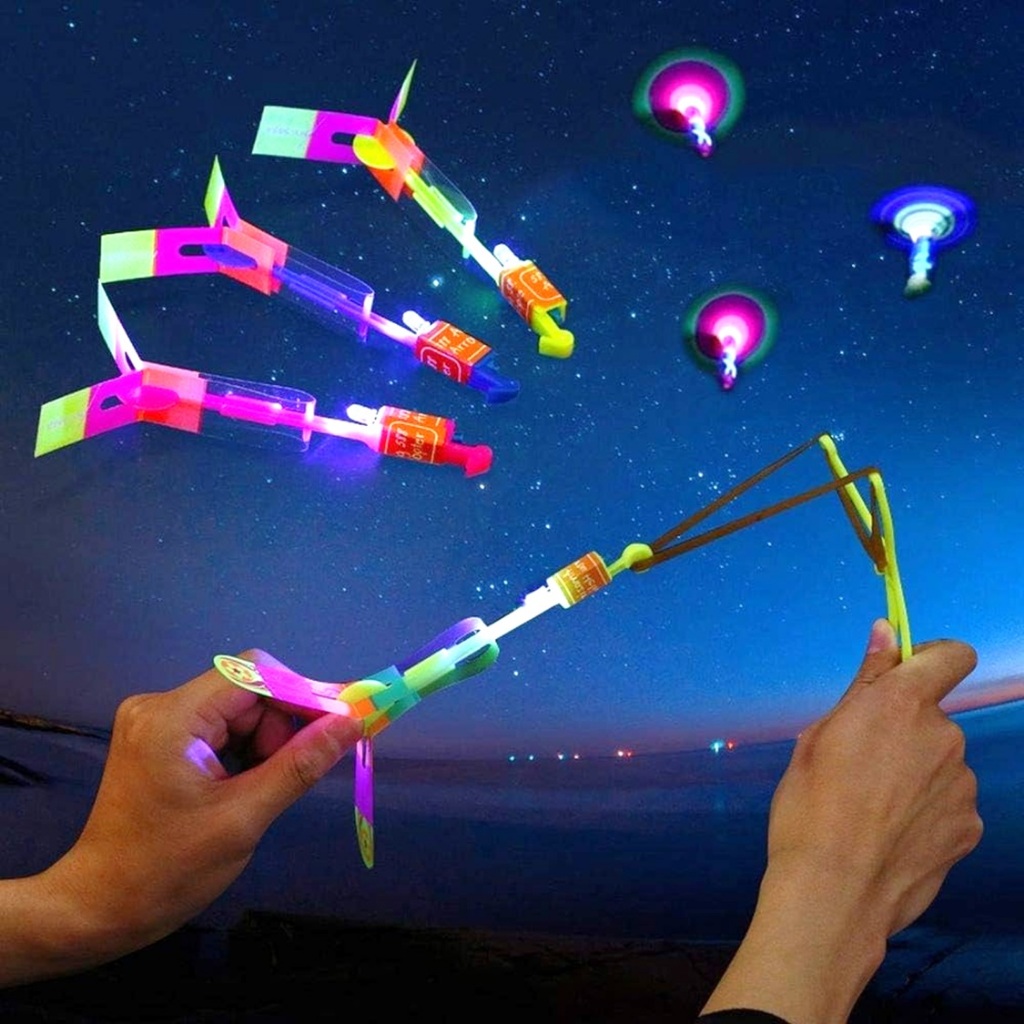 💖 Shooting Rocket Kids Parachute Toys l LED Light Toy l Children UFO l ...
