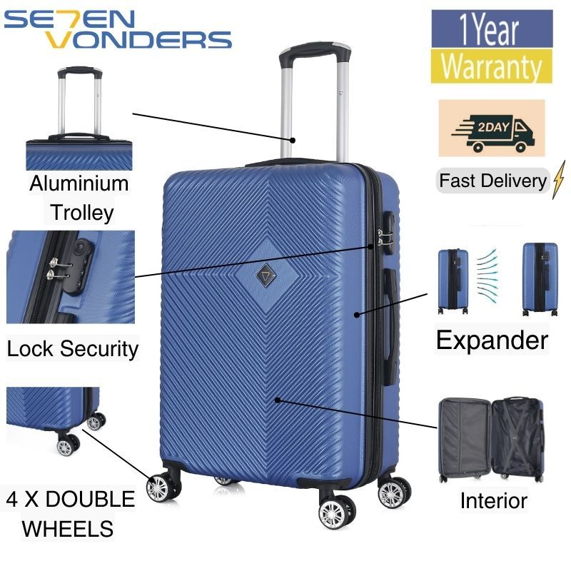 #GW102 SE7EN VONDERS GREAT WALL ABS HARDCASE SUITCASE LIGHTWEIGHT ...