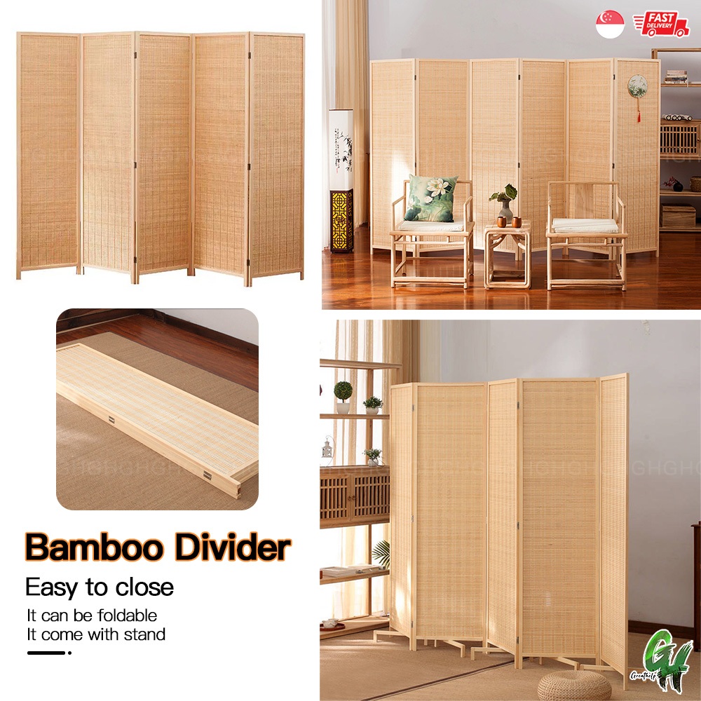 ⭐BAMBOO DIVIDER⭐ Room divider/ Folding Screen / Room Partition/ for ...