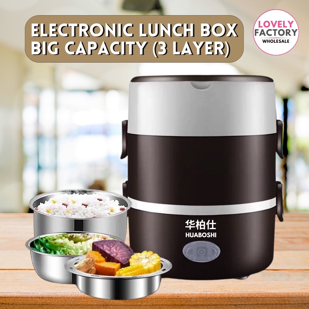 Electronic Lunch Box Big Capacity (3 Layer) | Shopee Singapore