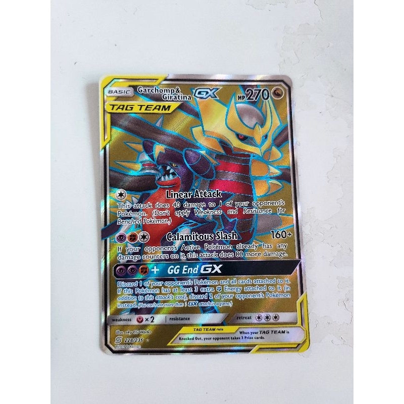 Pokemon garchomp giratina gx full art tag team unified minds card ...