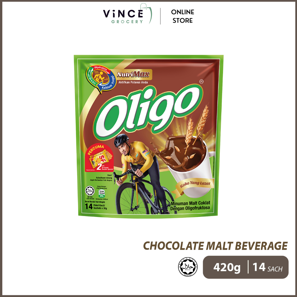 OLIGO Malt Chocolate Drink | 420G [14's x 30G] | Shopee Singapore
