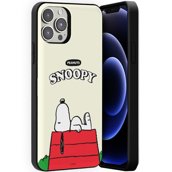 Snoopy Life Card Door Case for iPhone 16 15 14 13 12 11 XS 7/8/SE2/SE3 ...