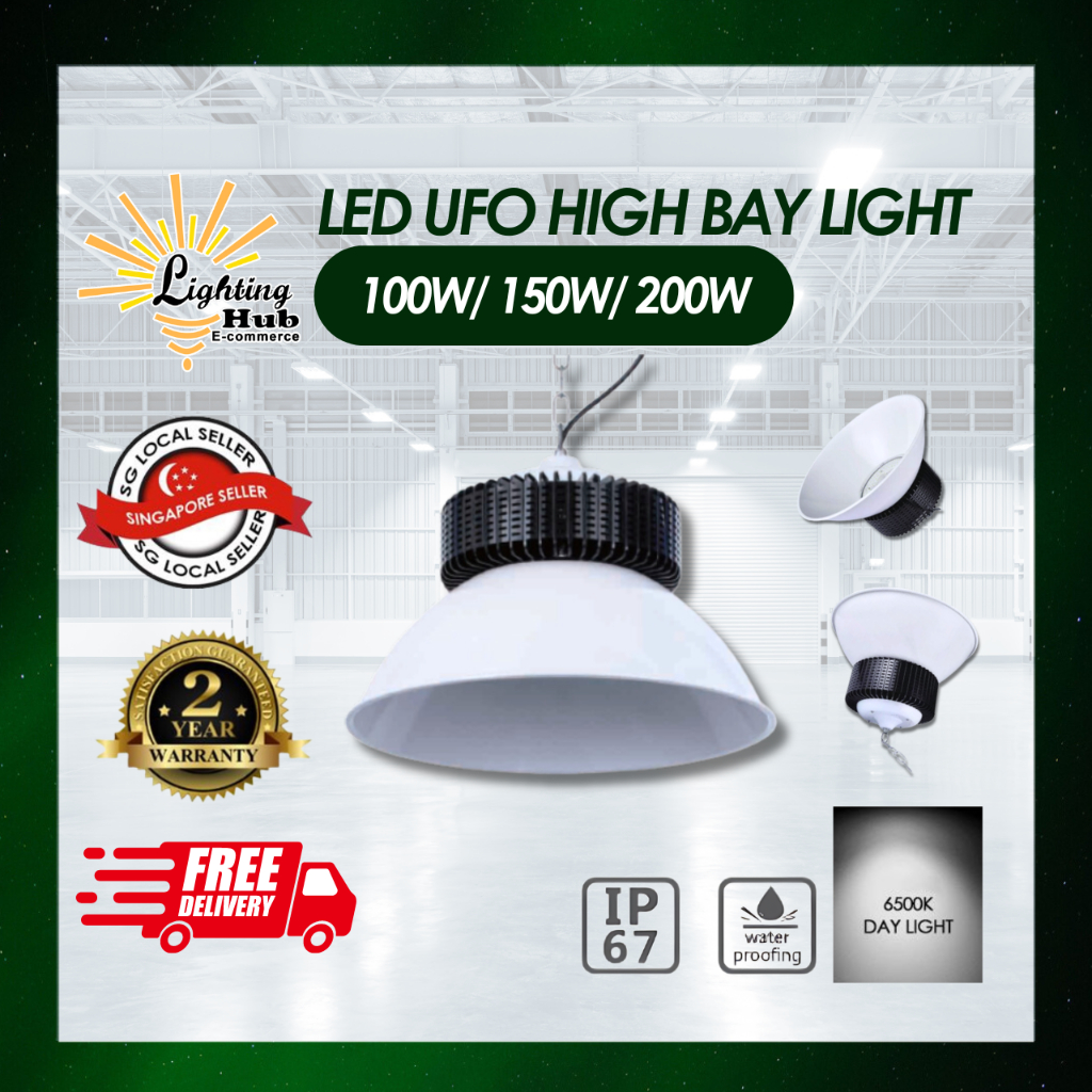 (LIGHTINGHUB) LED High Bay Light Daylight Industrial Commercial Bay Lighting for Warehouse ...