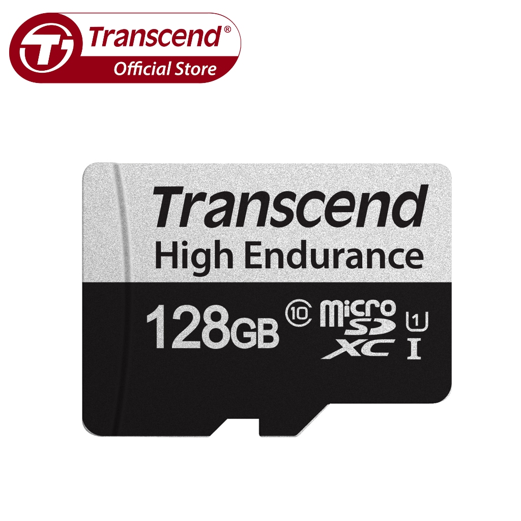 Transcend 128GB/256GB/512GB High Endurance 350V UHS-I U1 C10 microSD ...