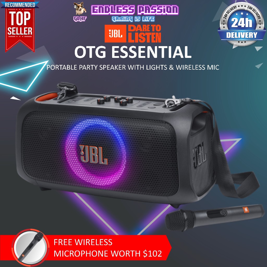 JBL Partybox On-The-Go Essential - Portable Party Speaker with Built-in ...