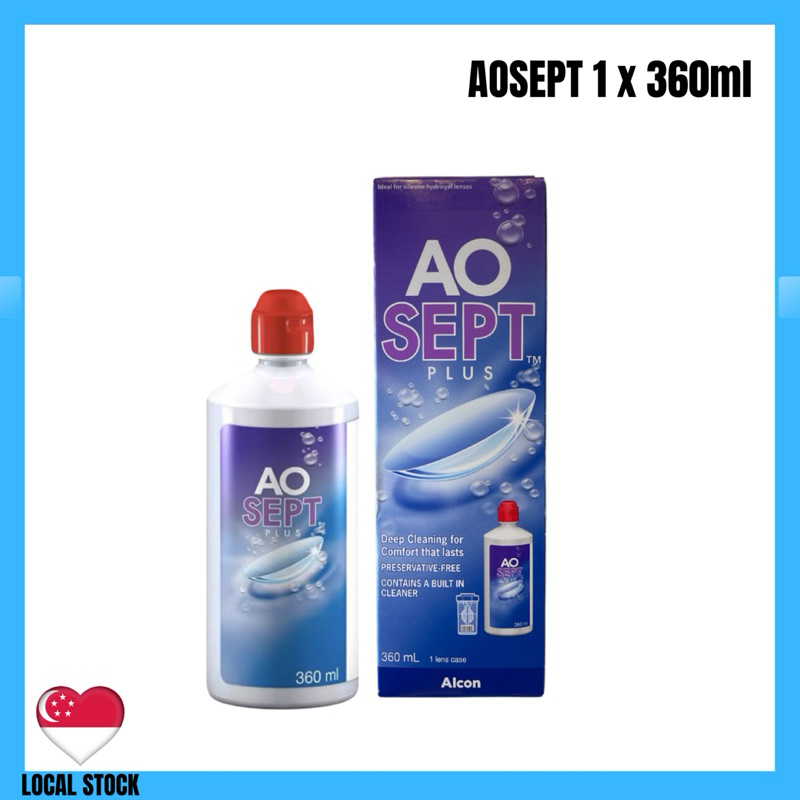 Alcon Aosept Plus Cleaning Disinfecting Solution to 360ML (Expiry Date ...